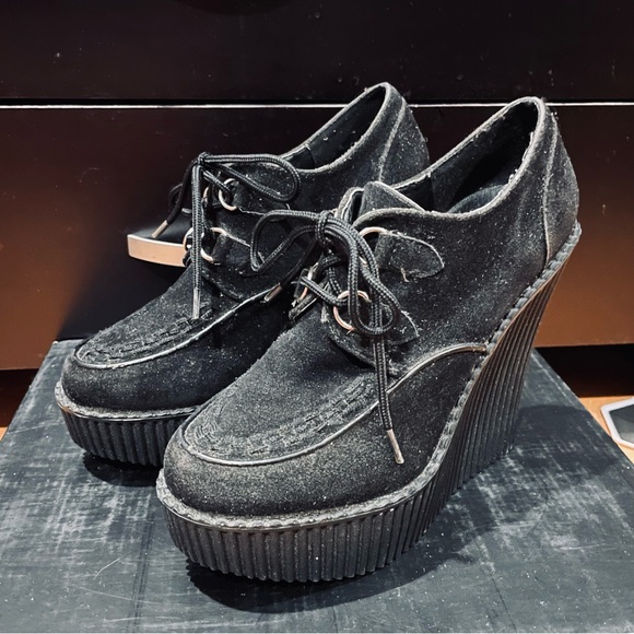 Demonia | Shoes | Demonia Creep32 Wedge High Heel Oxford Style Creepers ...